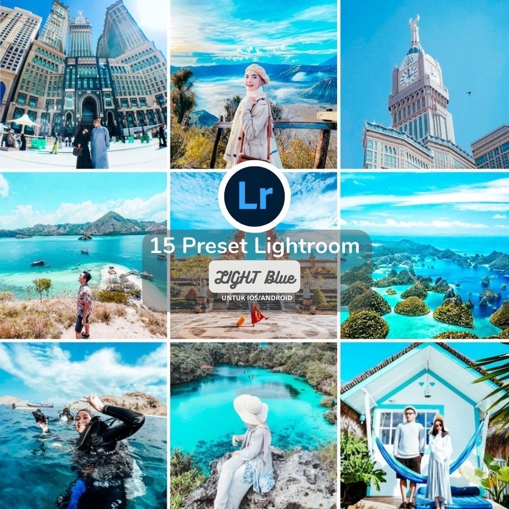 Jual 15 PRESET LIGHTROOM LIGHT BLUE PREMIUM SELEBGRAM | Shopee Indonesia