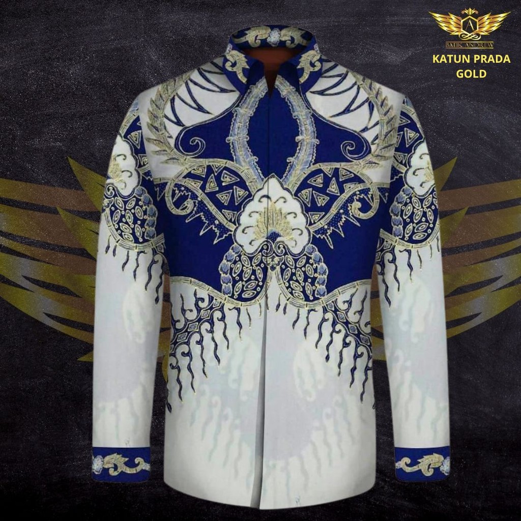 Jual KATUN TULIS POLA PRADA TINTA EMAS MOTIF 4 BAHAN KAIN BATIK ...