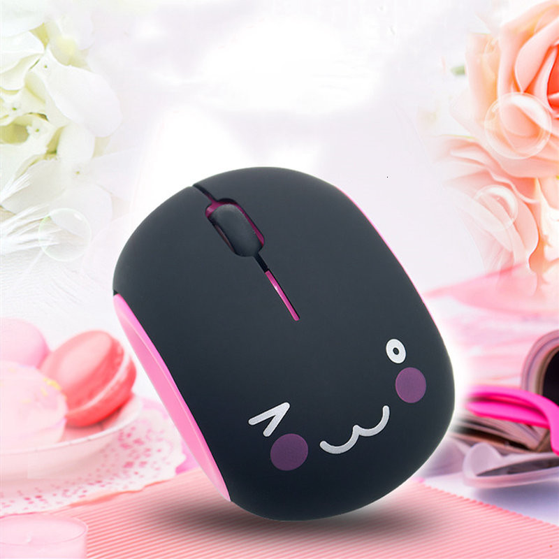 Jual USB Wireless Mouse Cute Cartoon Computer Gamer Mice Ergonomic Mini ...