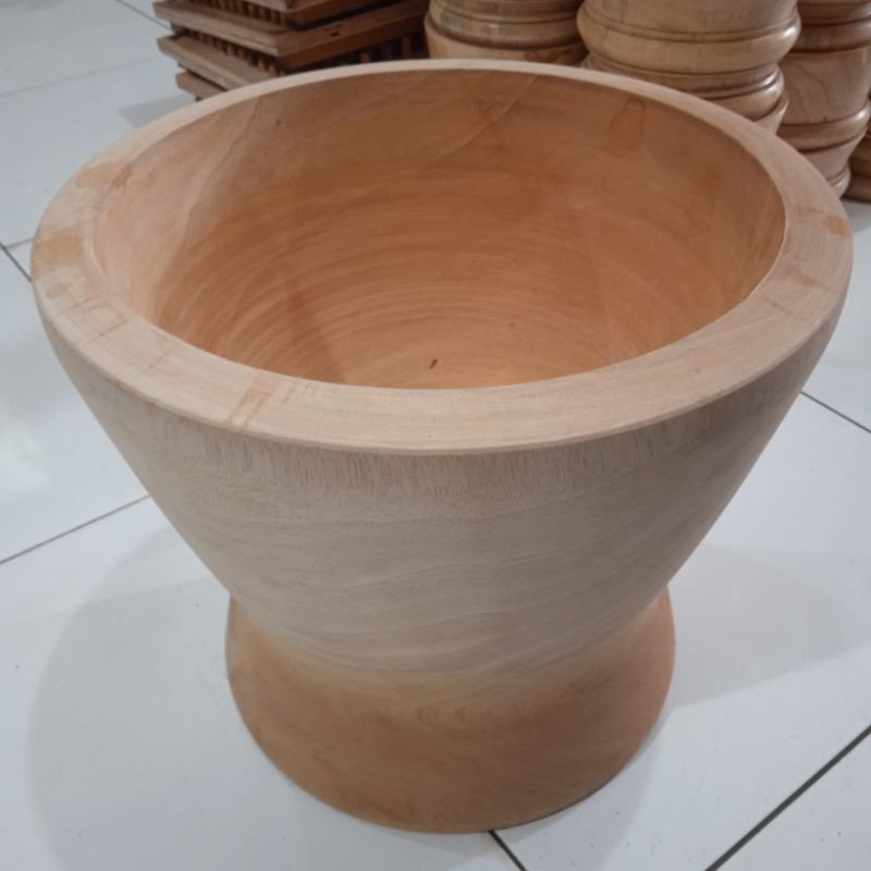 Jual Lumpang besar jumbo + bonus halu / dulang alat penumbuk uli 33x34 ...