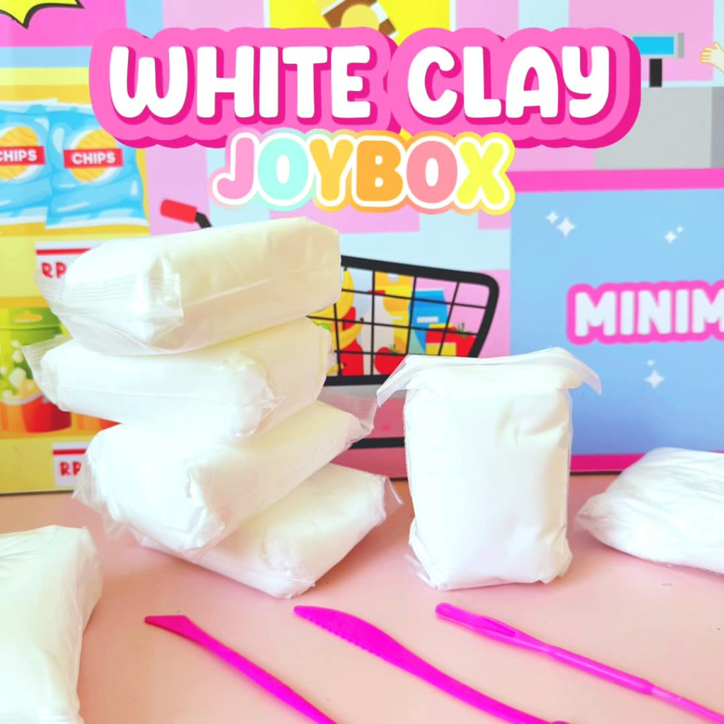 Jual JOYBOX WHITE CLAY Mainan Anak Clay Warna Putih Edukasi Malam Lilin ...