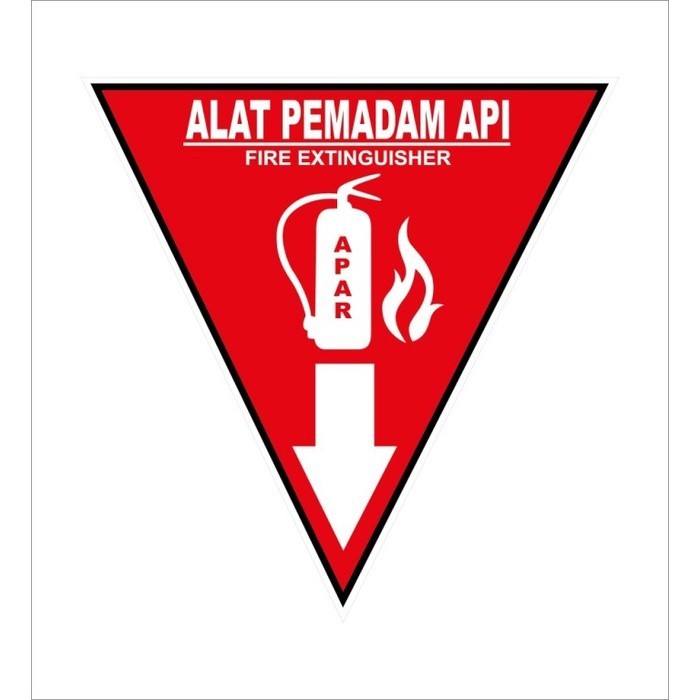 Jual SIGN STIKER SAFETY RAMBU K3 APAR Label Sticker Segitiga Uk. 30 x ...