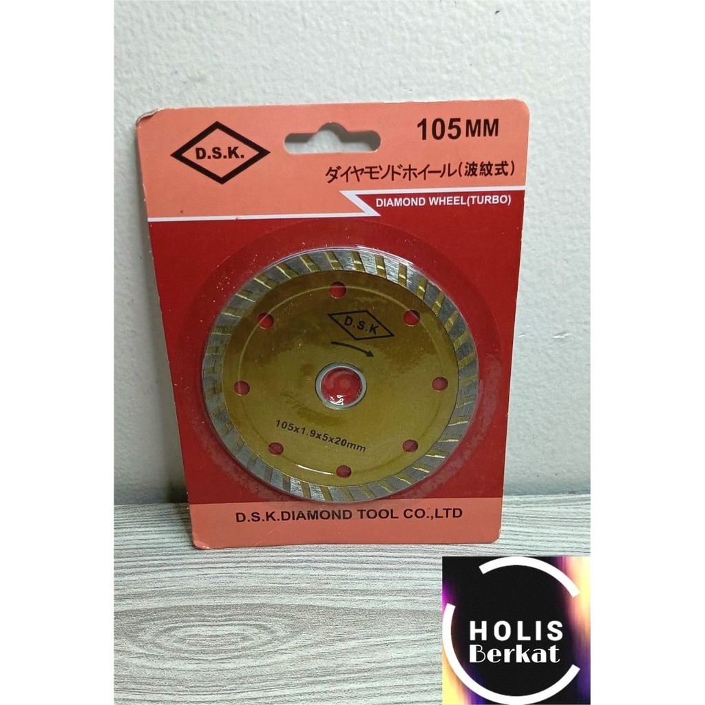 Jual DSK TURBO Mata Gerinda Diamond Wheel 105 mm Mata Potong Granit ...