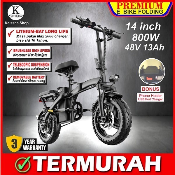 Jual ELECTRIC BIKE SEPEDA LISTRIK / SEPEDA ELEKTRIK 14 INCH / SEPEDA ...