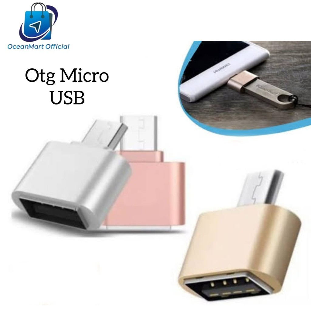 Jual OTG USB Micro High Speed Metal Chrome Non Kabel OCEANMART ...