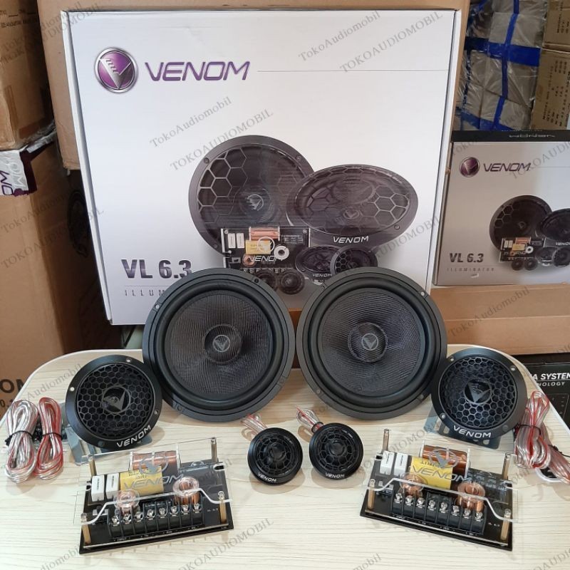 Jual Speaker 3 Way Split Venom Component Venom ILLUMINATOR Venom VL 6.3 ...
