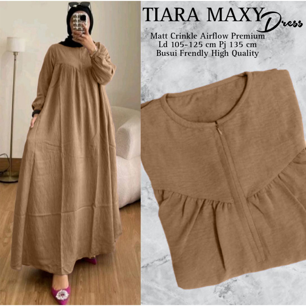 Jual Gamis Wanita Dewasa Lebaran Modern Kekinian Dress Crinkle / Gamis ...
