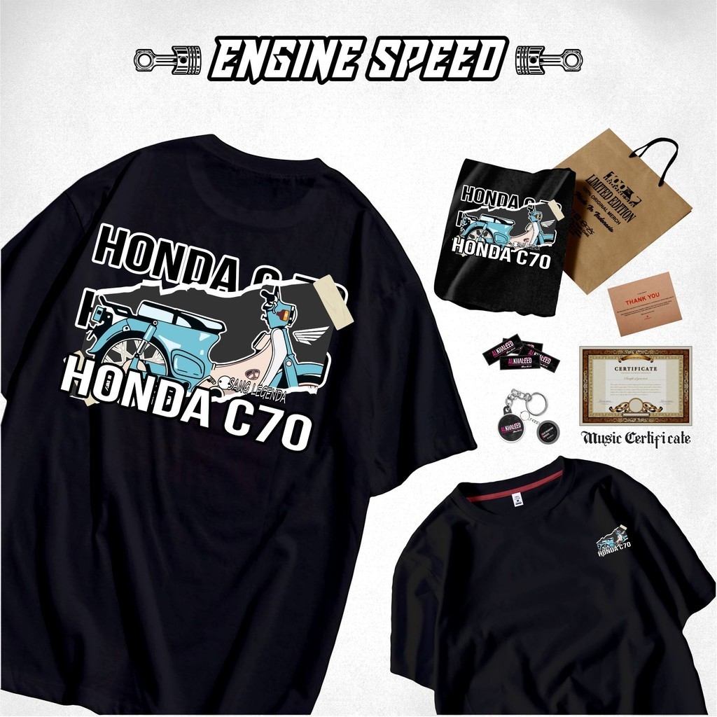 Jual Kaos Motor Anak Viral Terbaru HONDA C70 T-Shirt CB Herex Two Stroke Astrea Grand Plastisol ...
