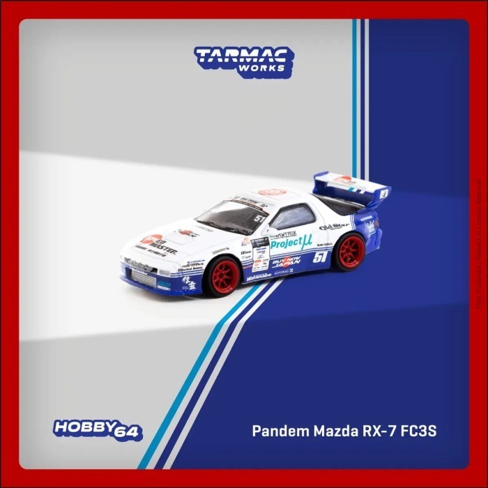Jual Tarmac Works 1/64 T64-066-DR Pandem Mazda RX-7 FC3S Drift Model CH27 | Shopee Indonesia
