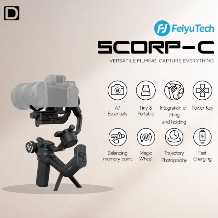Jual Produk 100% Original Feiyu Scorp C 3-Axis Handheld Gimbal Stabilizer Camera | Shopee Indonesia