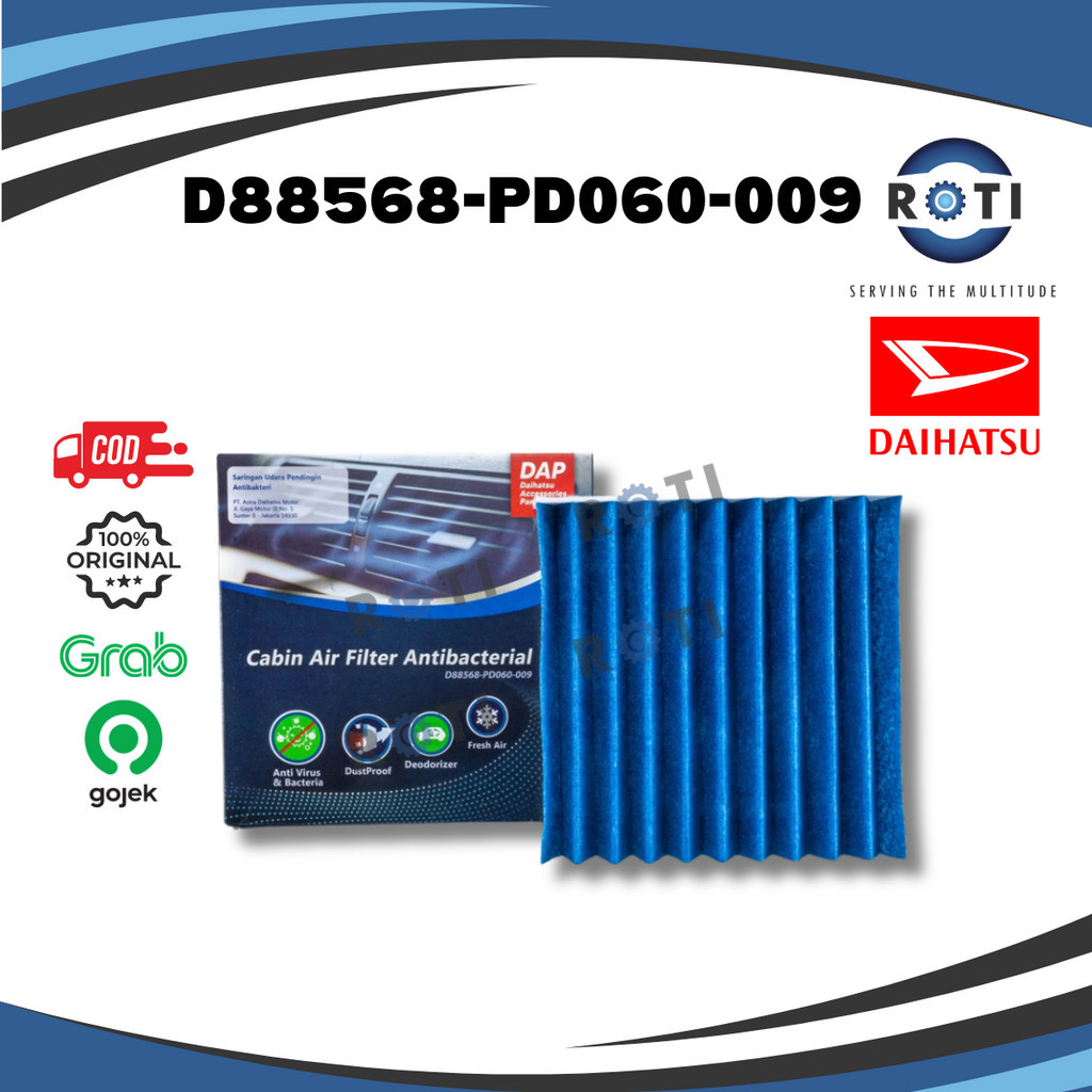 Jual DAIHATSU FILTER AC CABIN ANTI BACTERIAL SIGRA AYLA 88568-PD060-009 ...