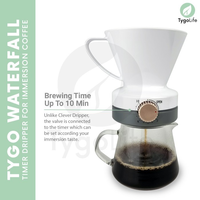 Jual TYGO WATERFALL V60 TIMER CLEVER DRIPPER FOR IMMERSION COFFEE ...