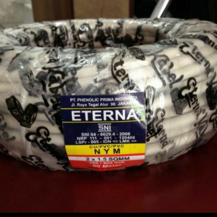 Jual kabel listrik Eterna 2x1,5 1 roll | Shopee Indonesia