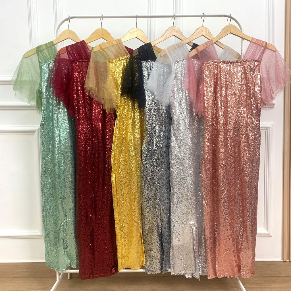 Jual Keikoclothing - Demish Dress - Tile Payet Bordir gaun pesta mewah ...