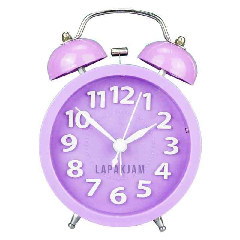 Jual Jam Weker Quartz Alarm Clock Minimalis Unik Kecil Kikai 610 Ungu ...