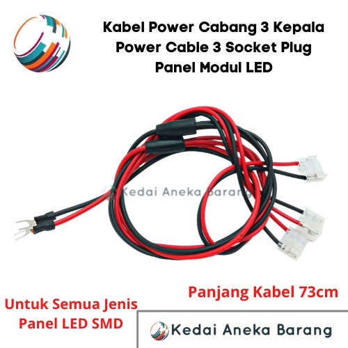 Jual Kabel Power Panel Module Modul LED P10 Running Text SMD 3 Plug ...