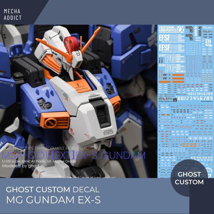 Jual Water Slide Decal MG Gundam Ex-S EX S by Ghost Decal | Shopee ...