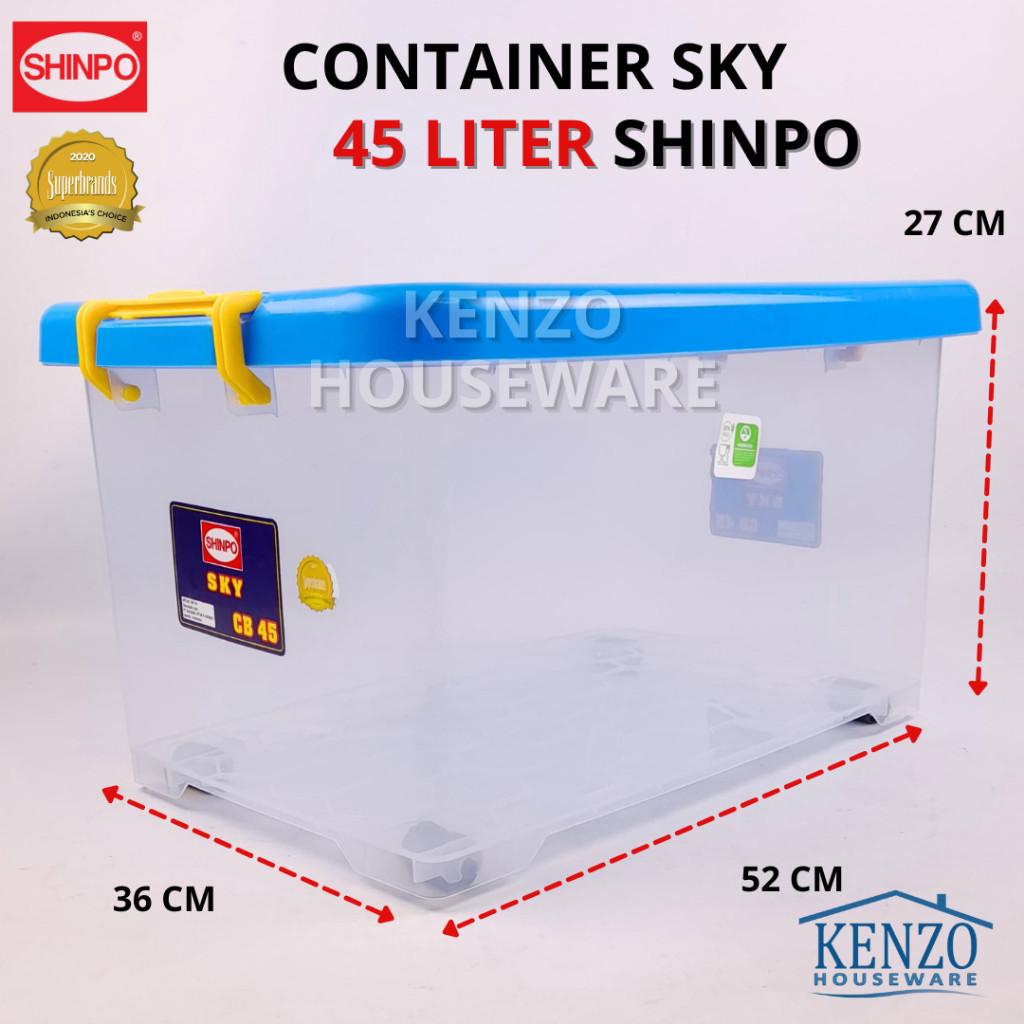 Jual CB 45 Liter SHINPO Container Box Storage Kontainer Box Bening SIP ...