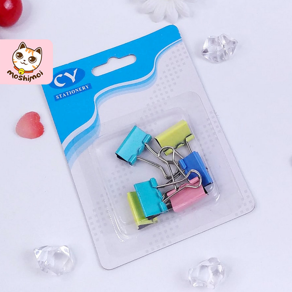Jual Binder Clip / Paper Clip / Klip Kertas Besi Mini Warna Isi 6 Pcs ...