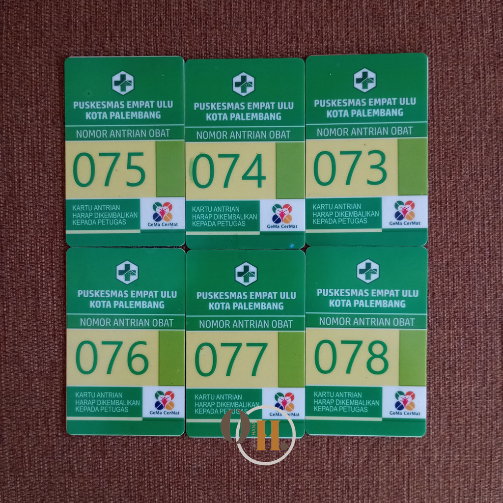 Jual Kartu Antrian - Kartu antri pasien - Kartu antrian berobat - Nomor ...