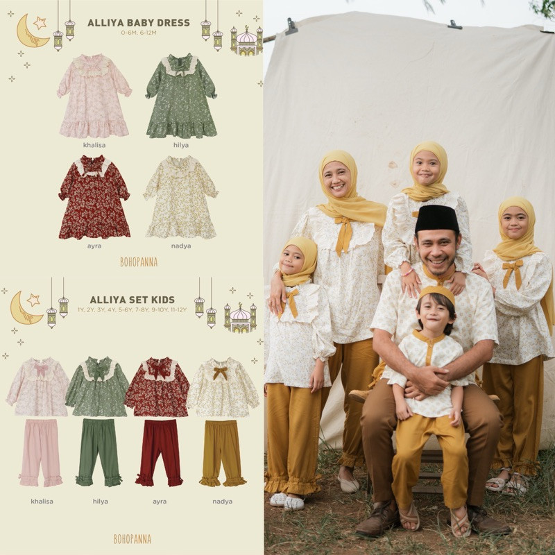 Jual NT23SD Bohopanna ALLIYA RAYA Couple BABY KIDS & MOM 0-14thn S-XL / Family Couple Set ...