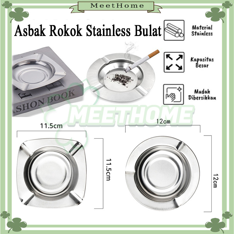 Jual Asbak Rokok Stainless Bulat/Tempat Rokok Stainless/Asbak Rokok ...