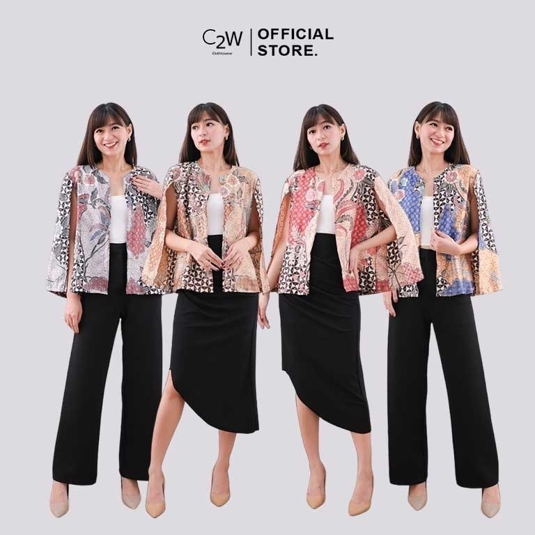 Jual C2W Clothtowear Rompi Batik Formal Wanita All Size Satin Women's ...