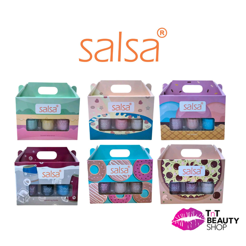 Jual SALSA KUTEK 8 ML - SALSA NAIL POLISH SET / ITALIANO PIZZA - DONUT ...