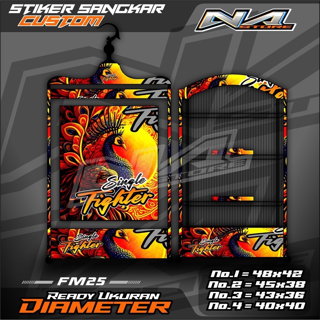 Jual Stiker Sangkar Kosan Koper Stiker Decal Kandang Kicau Petarung ...
