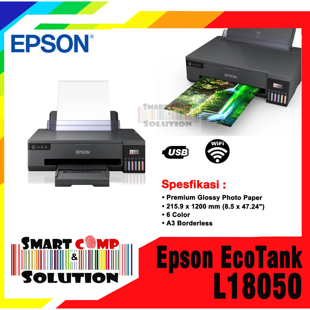 Jual Promo Idul Fitri Printer Epson L18050 Wifi Infus Ink Tank A3 Print Photo / Foto 6 Warna ...