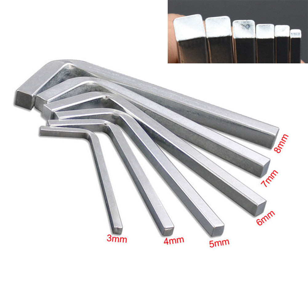Jual L Shape Square Head Wrench 3-8mm Square Key 4 Point Wrenches ...