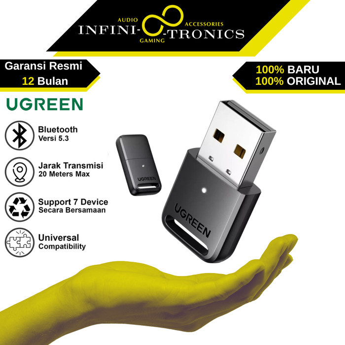 Jual UGREEN USB Bluetooth 5.3 Adapter Transmitter Receiver Dongle PC 90225 | Shopee Indonesia