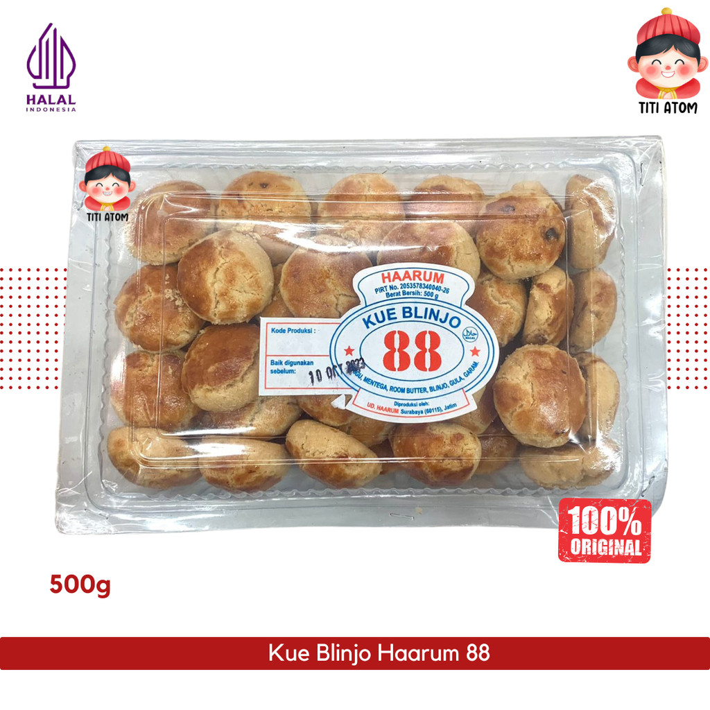 Jual Kue Belinjo Blinjo Melinjo Emping Cap Haarum 88 500g | Shopee ...