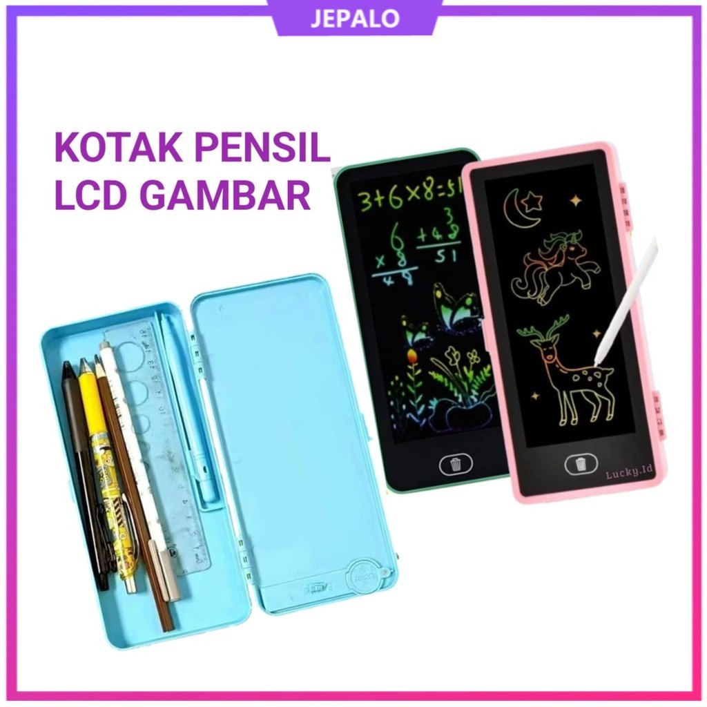 Jual Drawing Box Kotak Pensil lcd gambar Papan Coret Kreatif Anak ...