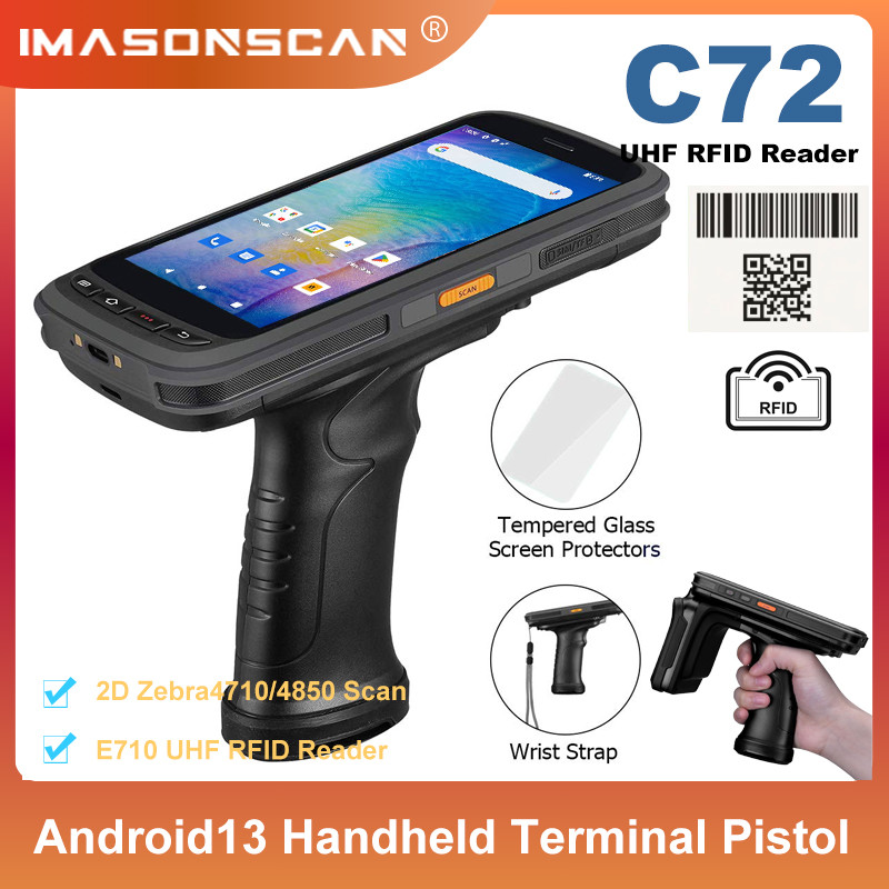 Jual 5.2 Inch Data Collectors 1D/2D QR Code Reader Support E710 UHF ...