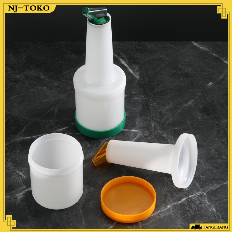 Jual 1000ml 1 Liter Botol Syrup Plastik PE Bottle Jar Juice Syrup ...