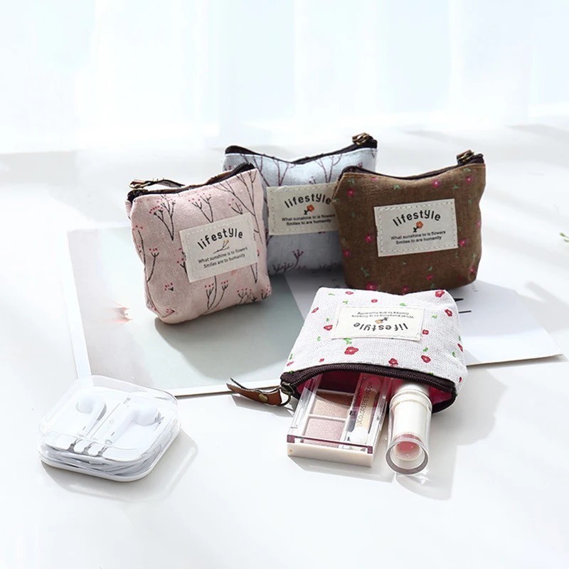 Jual Pouch Dompet Koin Resleting Live Style Kanvas Dompet Serbaguna ...