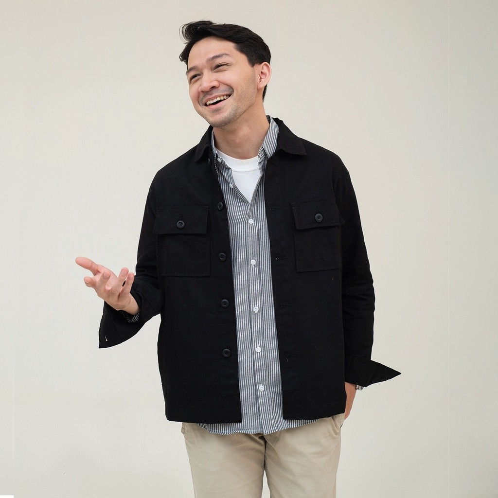 Jual Jaket Polos Pria WOODCUTTER Sentinel Trucker - Black/Hitam Multi ...