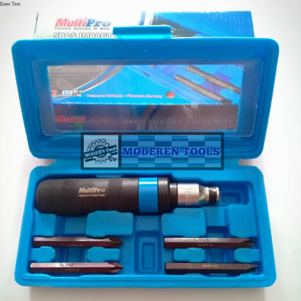 Jual MULTIPRO Obeng Ketok 5 pcs Impact Driver Set Obeng Gedor Obeng ...