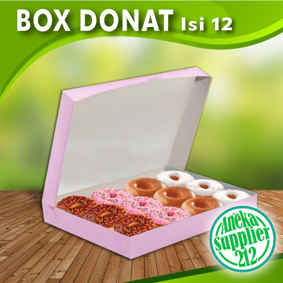 Jual Dus Box Donat PINK isi 12 -( 10 Pcs ) | Shopee Indonesia