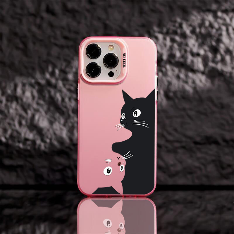 Jual Premium Casing ponsel matte hard case hp iphone 15 promax lucu cat ...