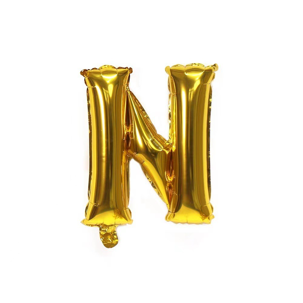 Jual Balon Foil Huruf Warna Gold 40cm / Ballon Alfabet Happy Birthday ...