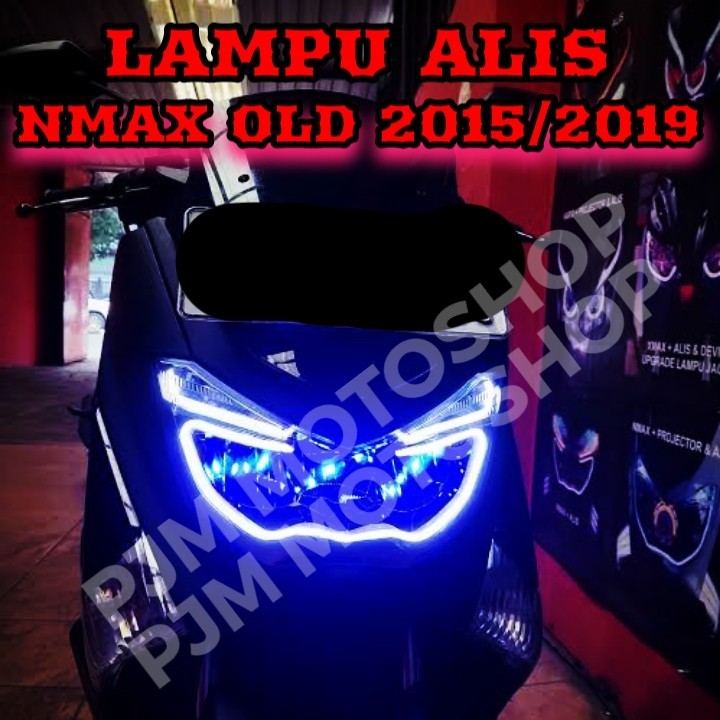 Jual PAKETAN LAMPU ALIS NMAX OLD BONUS DEVIL EYE SIAP PAKAI AMPU ALIS ...