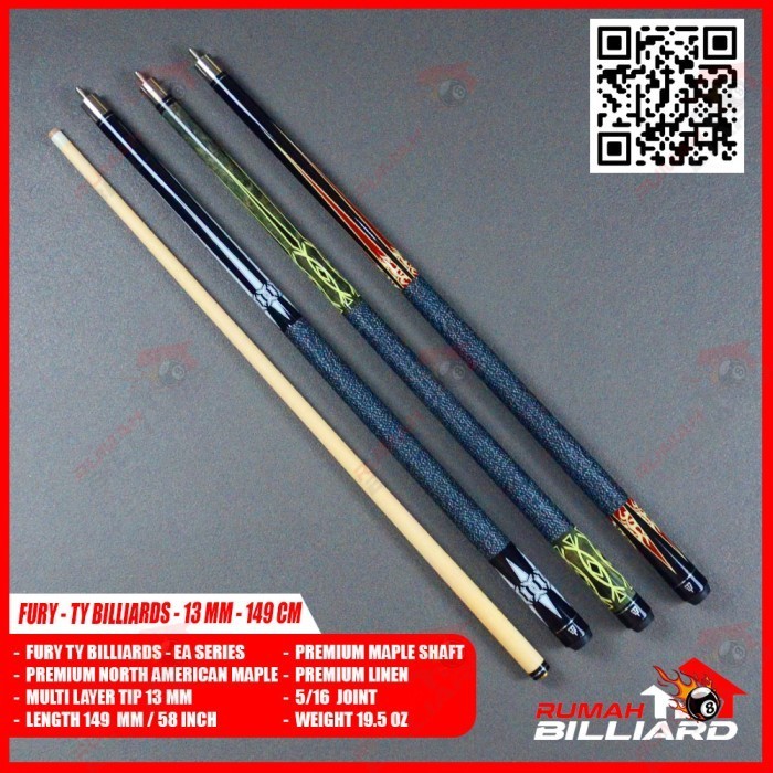 Jual Stick Billiard - Billiard Cue - Fury - TY Billiards EA Series ...
