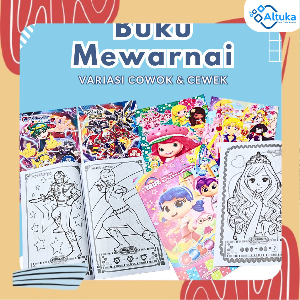 Jual Buku Mewarnai Anak / Colouring Book Funcy Ukuran Besar | Shopee ...