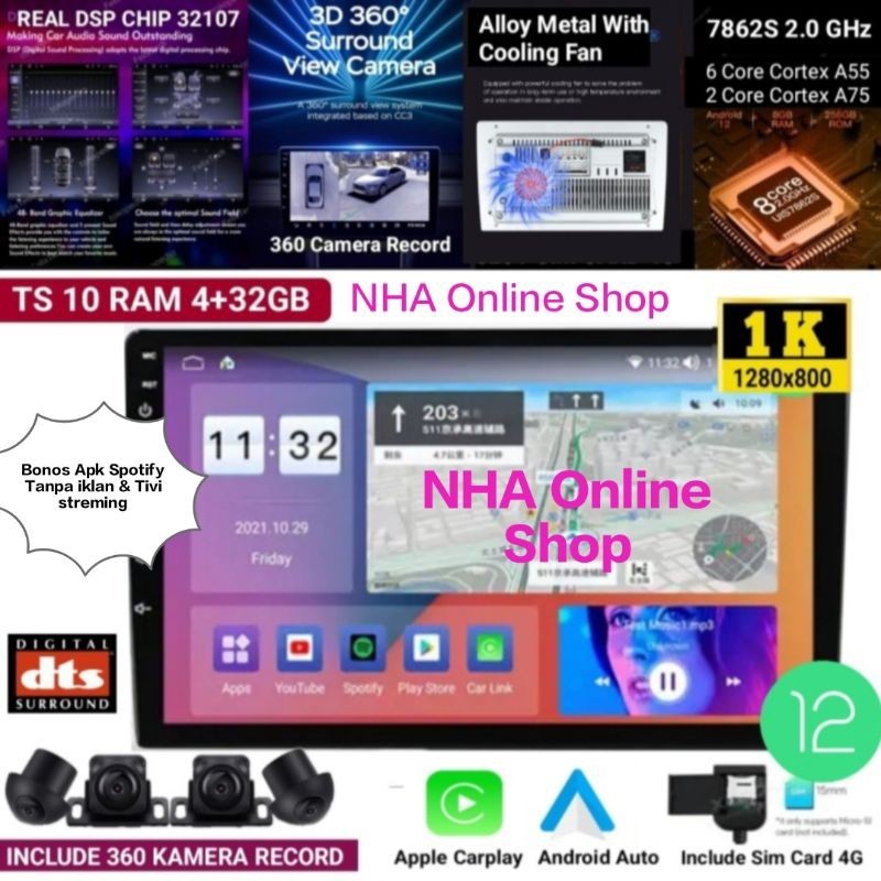 Jual Head Unit Android TS10 Ram 4gb HI-RES Sudah Dilengkapi Chips DSP ...