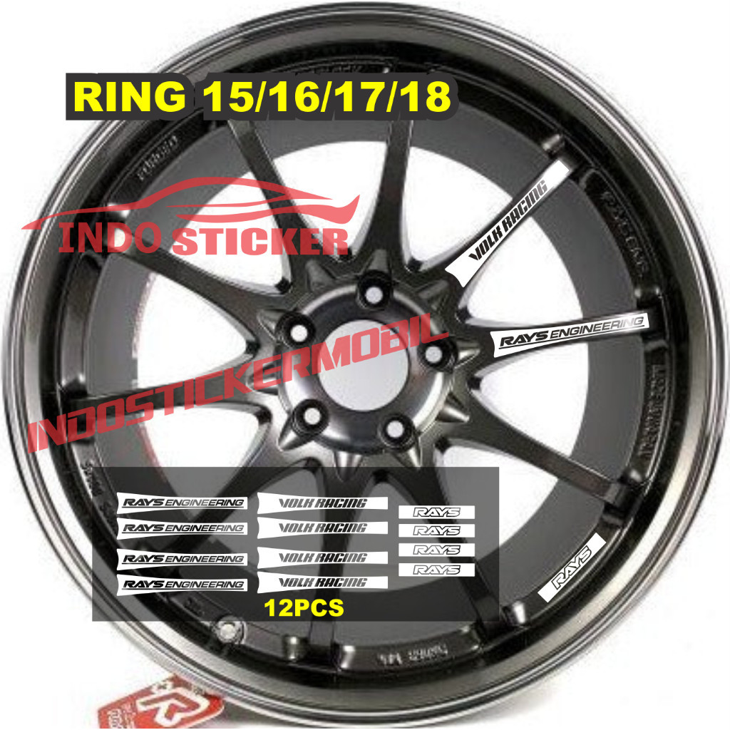 Jual Sticker velk mobil volk racing whell rays enginiring Volk Rays ...