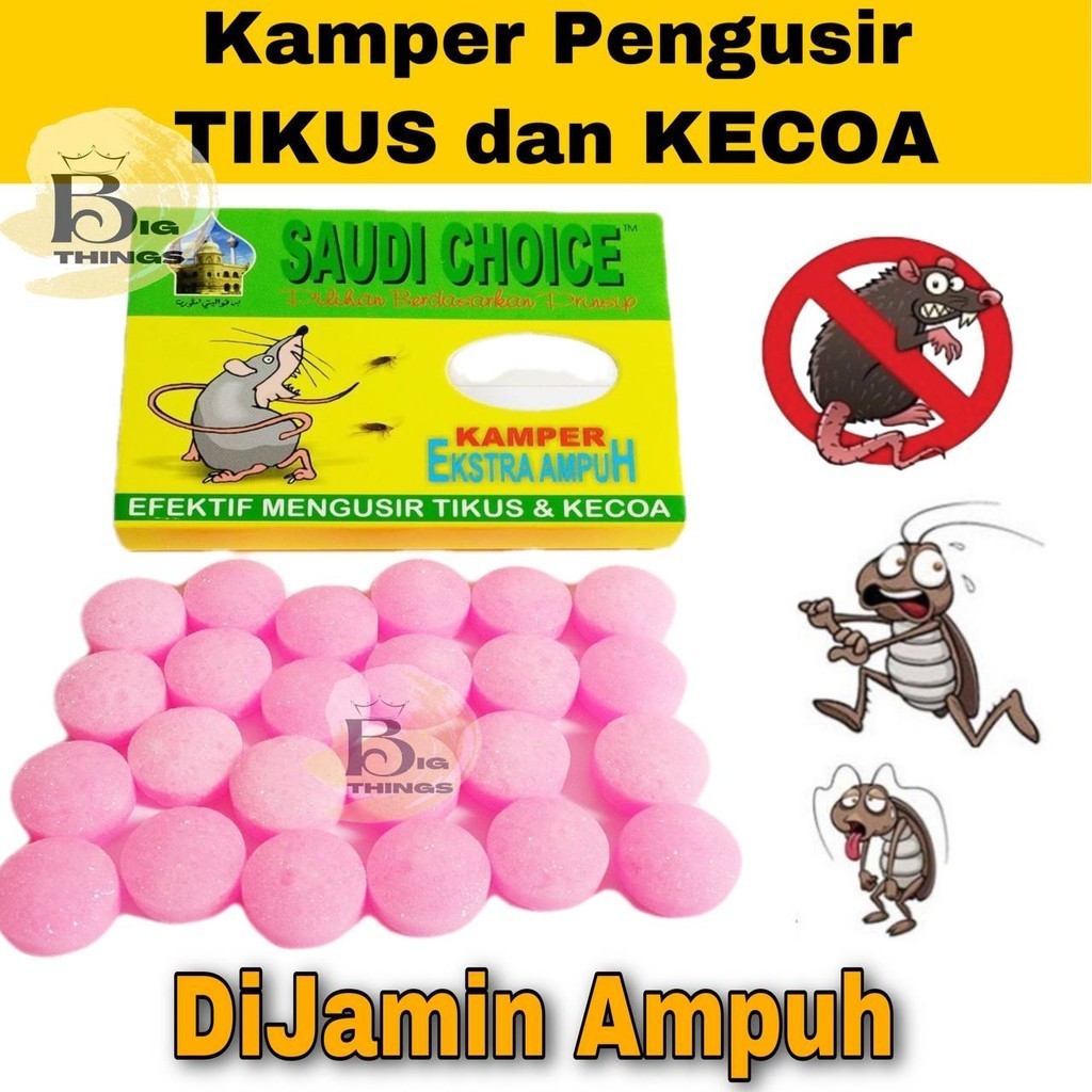 Jual KAMPER PENGUSIR TIKUS ISI 24 PCS OBAT PENGUSIR TIKUS & KECOA ...