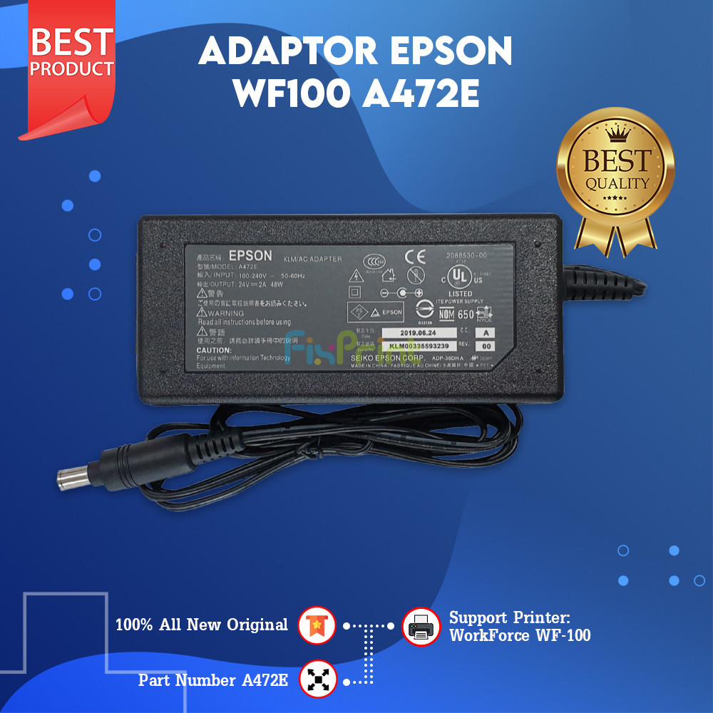 Jual Adaptor Power Supply EPSON WF100 WF-100 Epson WorkForce WF-100 ...