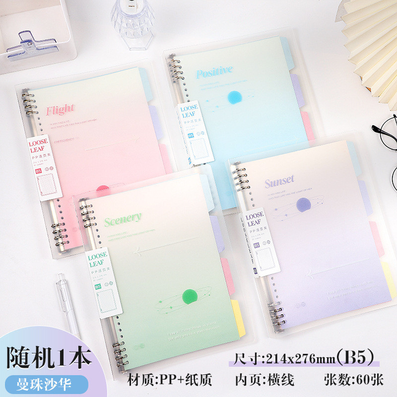 Jual Notebook A5 B5 Binder Daun Longgar / Notebook Sekolah Lucu ...